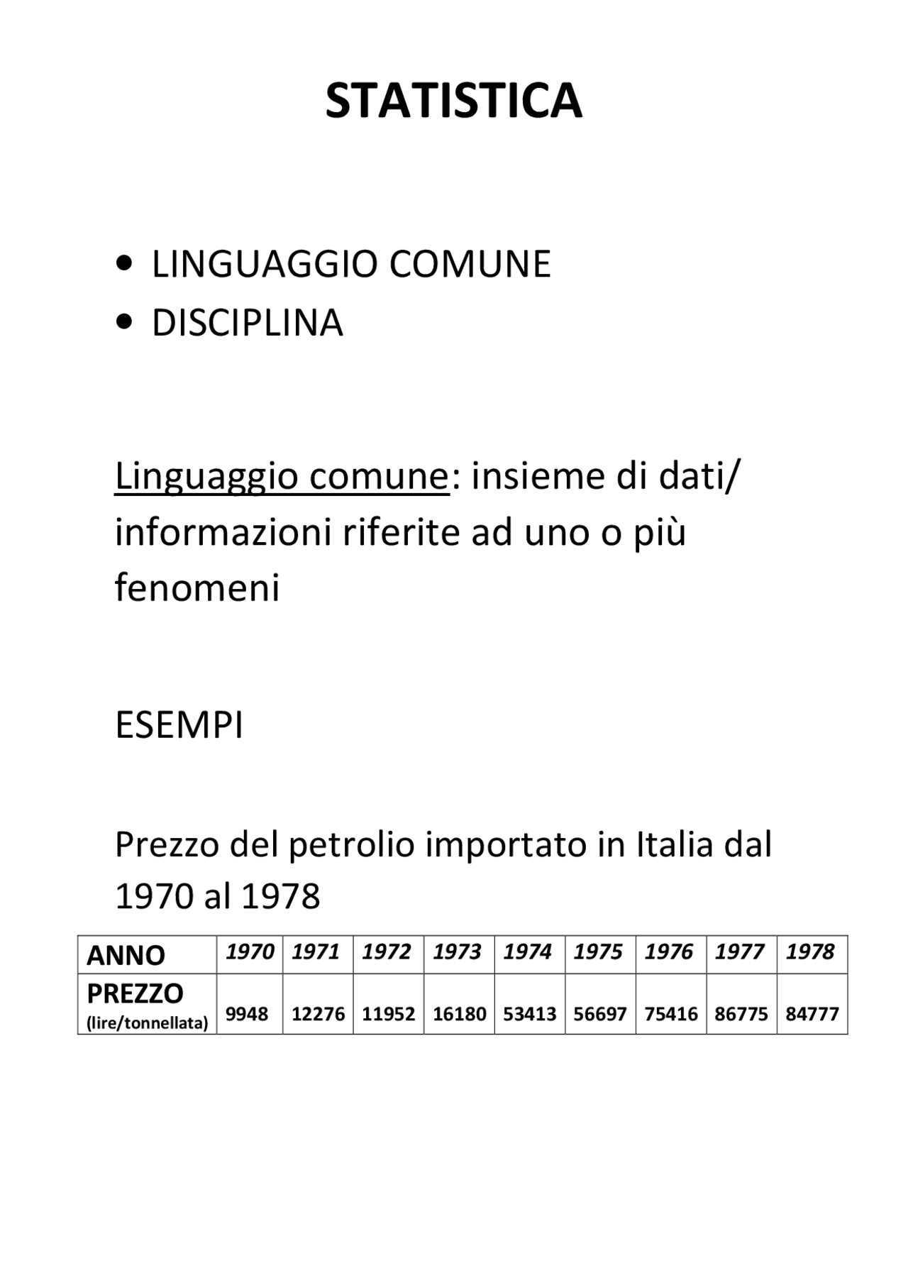Statisticalezione 1 Docsity