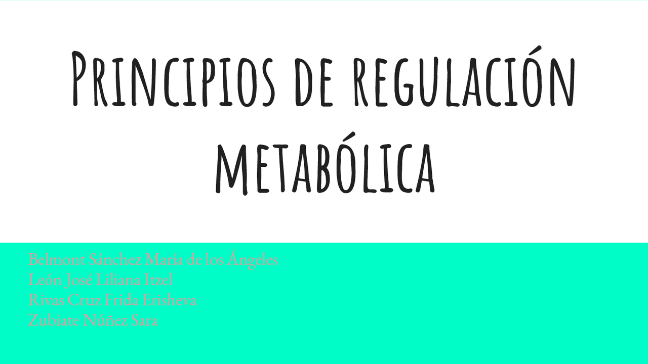 Regulacion metabolica - Docsity