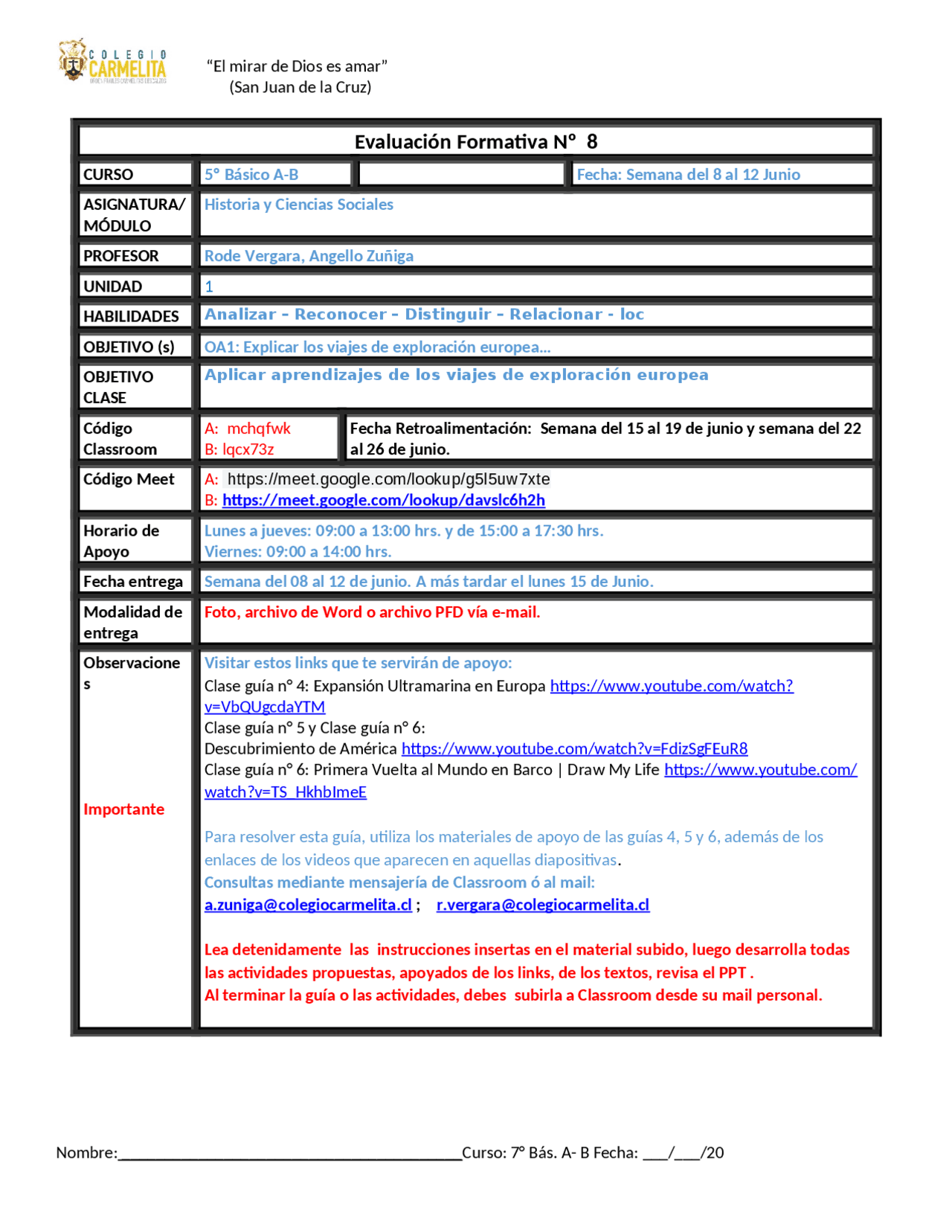 Guia de aprendizaje sobre los viajes de exploracion | Ejercicios de ...