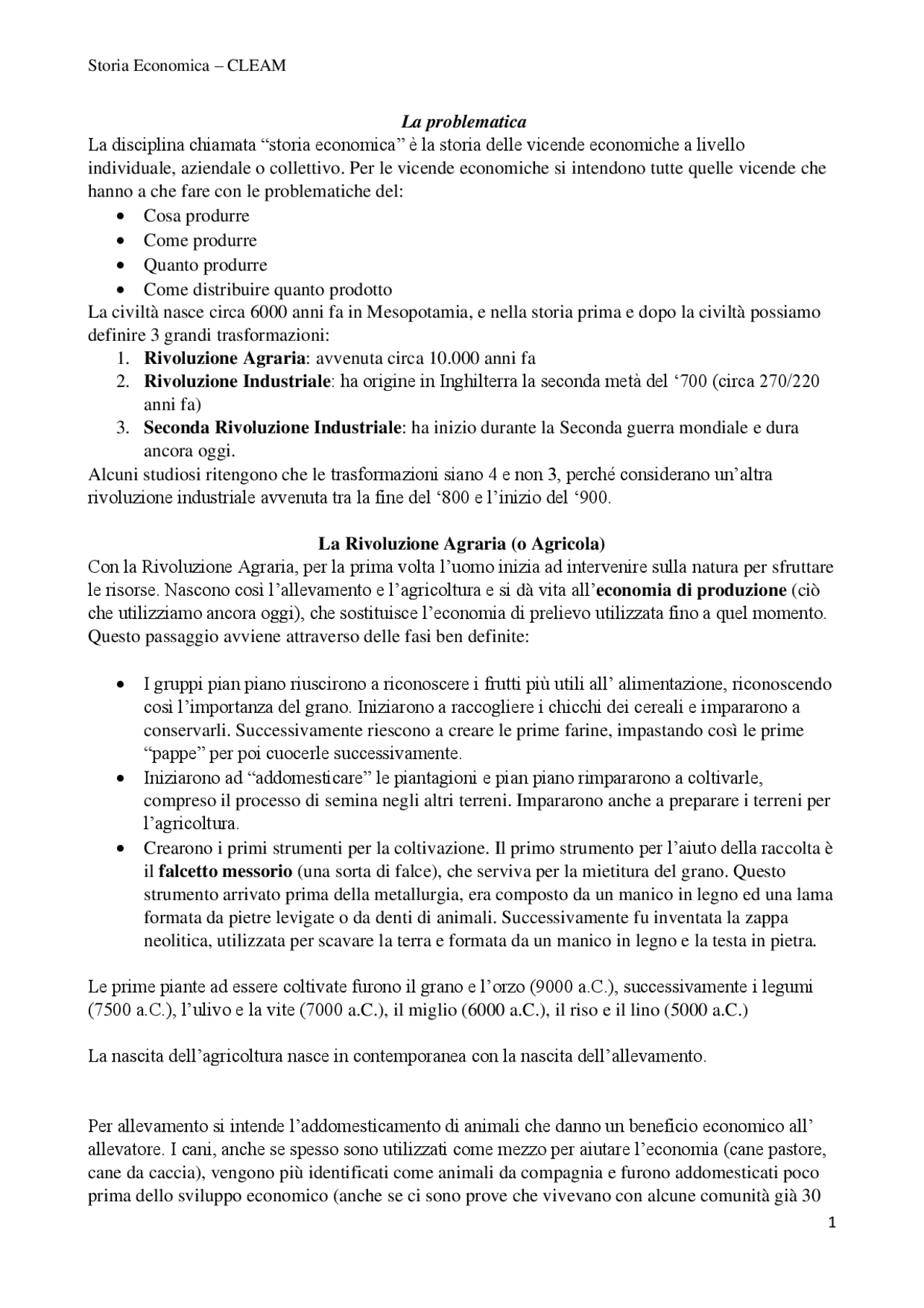 Appunti di Storia Economica - Prof. Rinaldi | Appunti di Storia ...