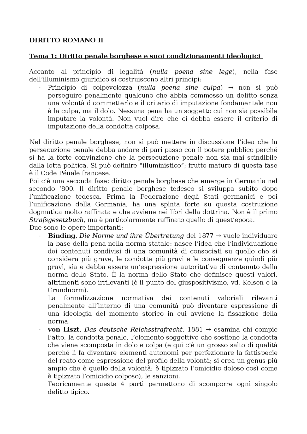 Appunti Di Diritto Romano Penale Docsity