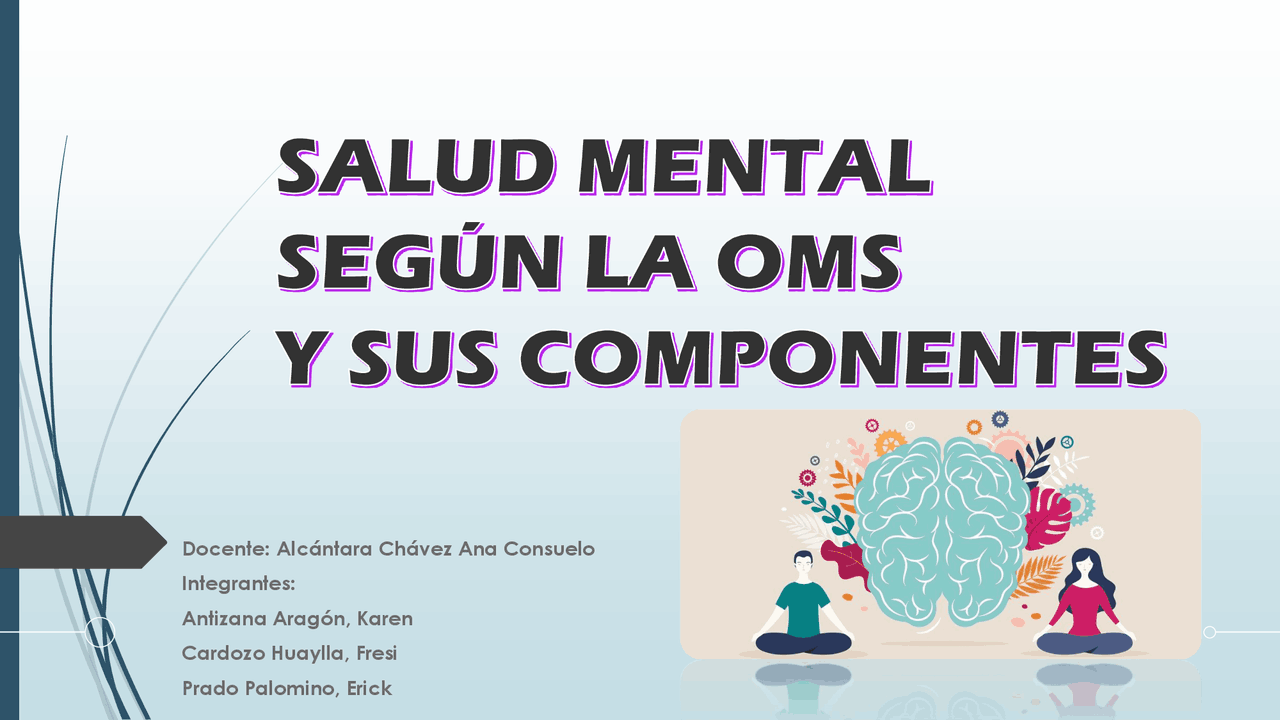 Salud mental según la OMS - Docsity