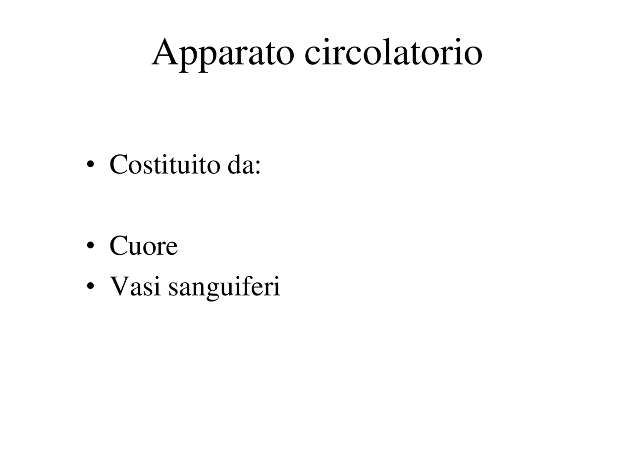Anatomia Sistema Cardiocircolatorio Docsity