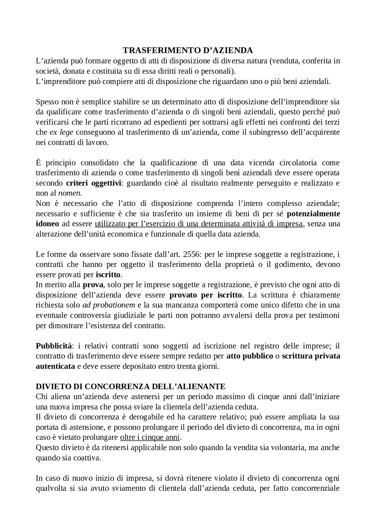 Diritto Commerciale Domande PiÙ Chieste Prove Desame Di Diritto