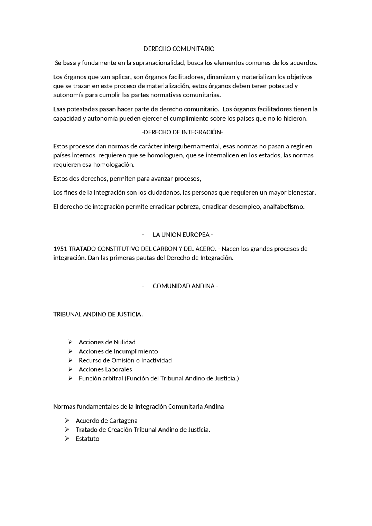 Derecho Comunitario Apuntes Y An´slisis Docsity