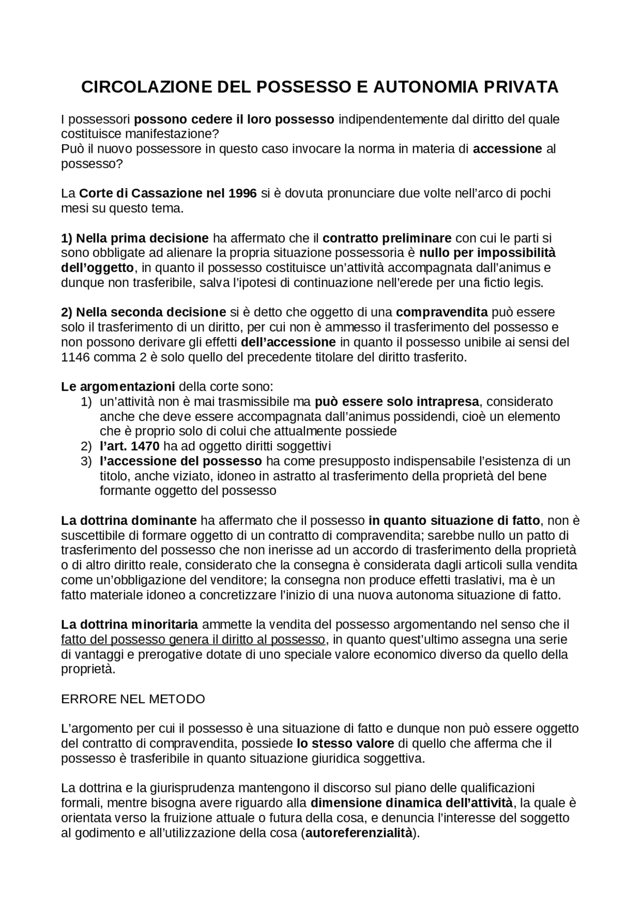 Schemi Di Diritto Civile Ii Docsity