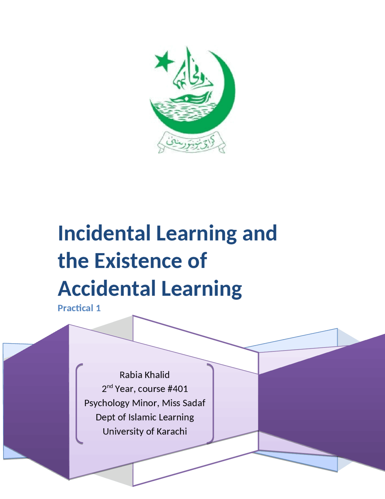 Intentional Learning Vs Incidental Learning | Thesis Psychology | Docsity