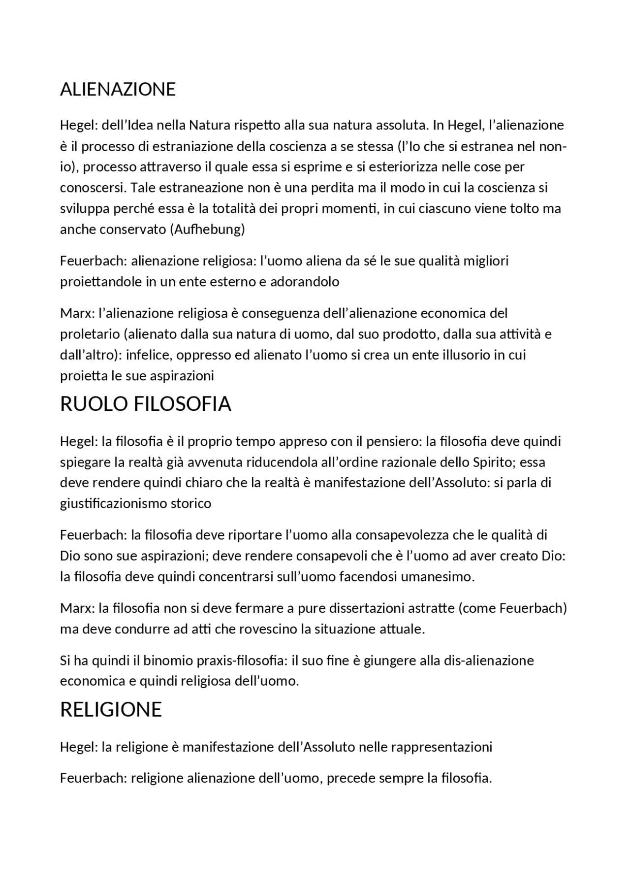 BIOLOGIA ALIENAZIONE | Appunti di Biologia | Docsity