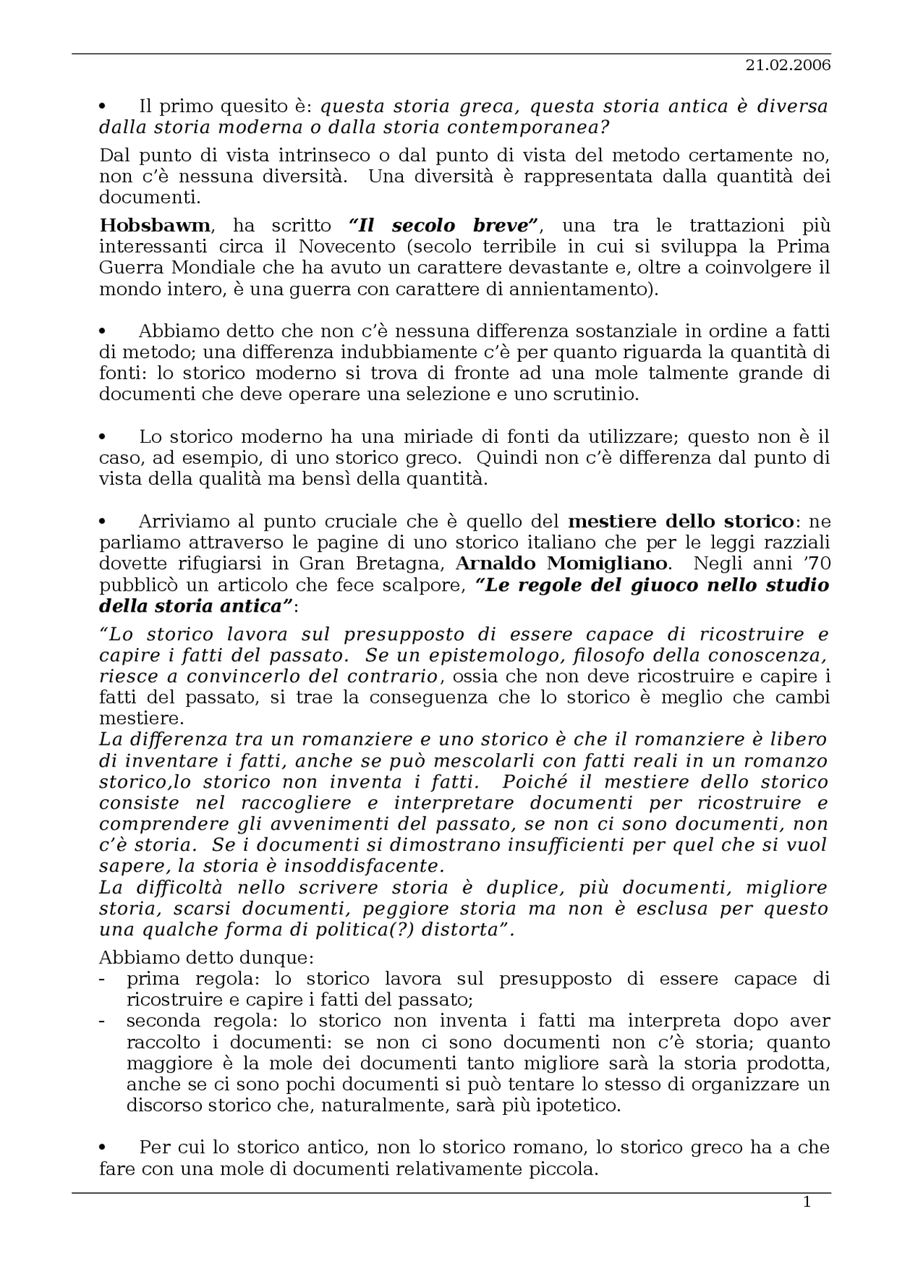 Appunti Di Storia Greca Mod I Docsity