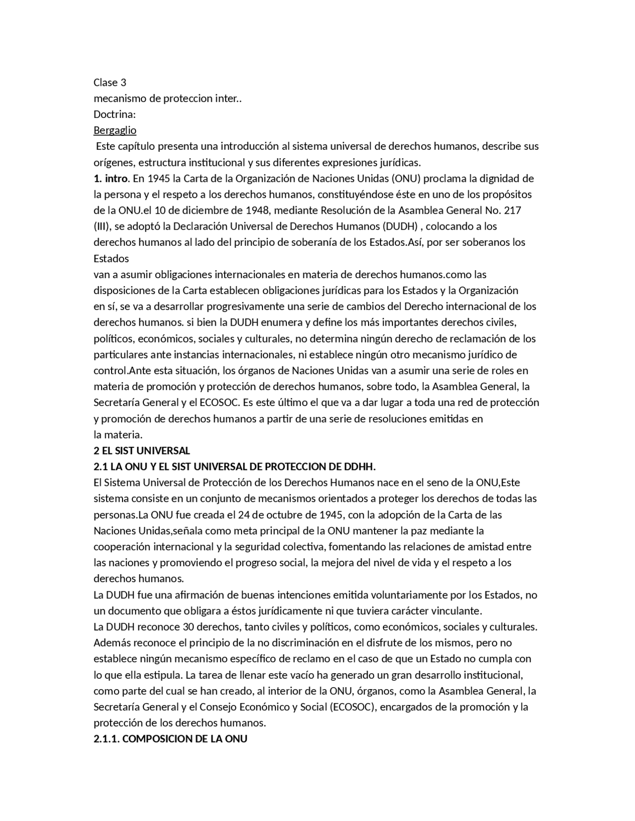 Clase Derechos Humanos Docsity