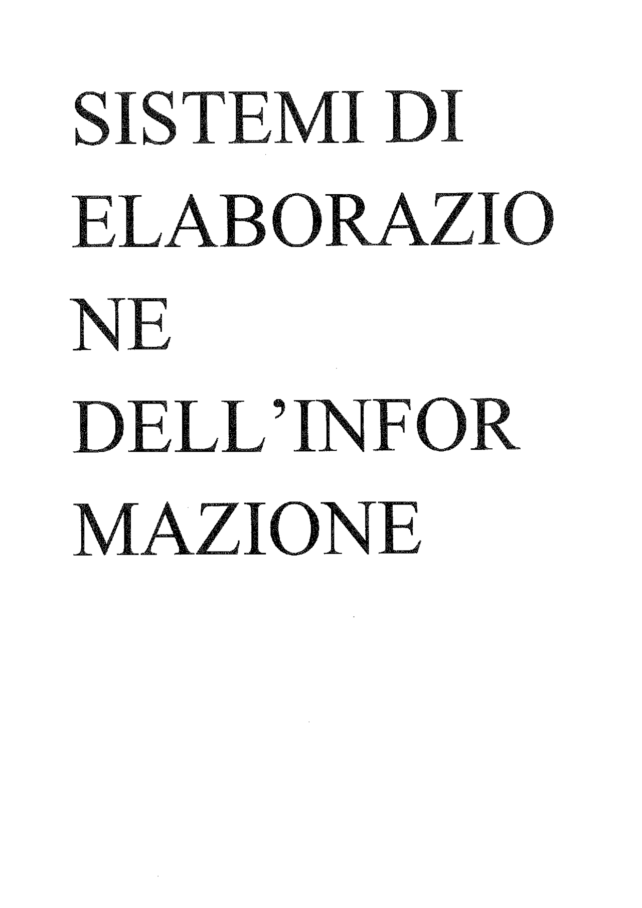 Esame Sistemi Di Elaborazione Dellinformazione Prove Desame Di