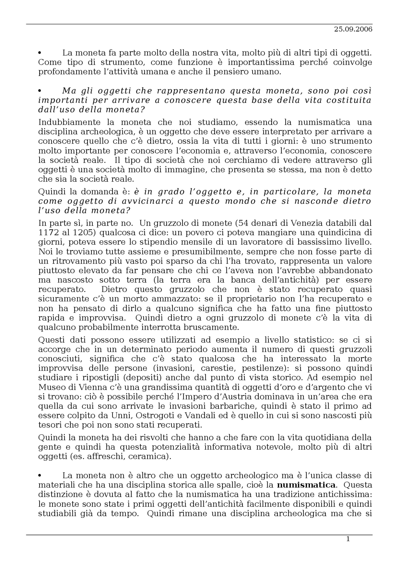Appunti Di Numismatica Docsity