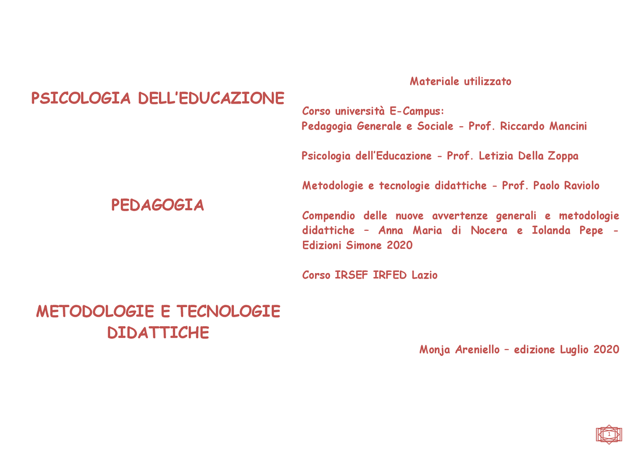Concorso Docenti Schemi Riassuntivi Docsity
