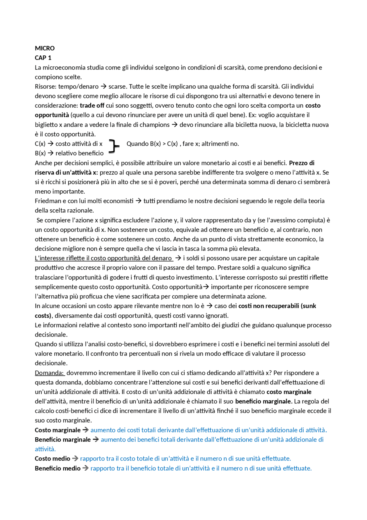 Microeconomia Frank Docsity