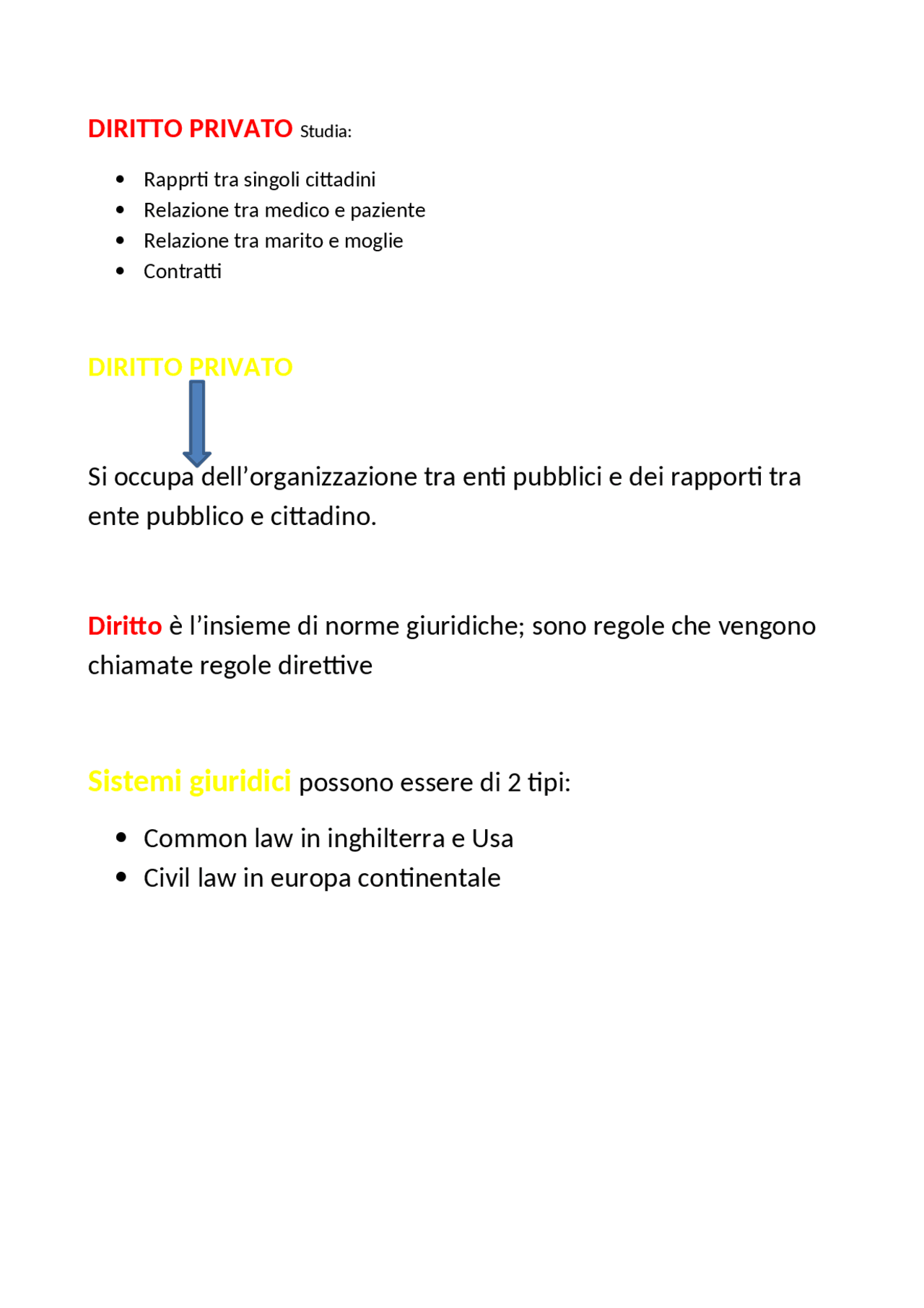 Il diritto privato e i suoi concetti essenziali - Docsity