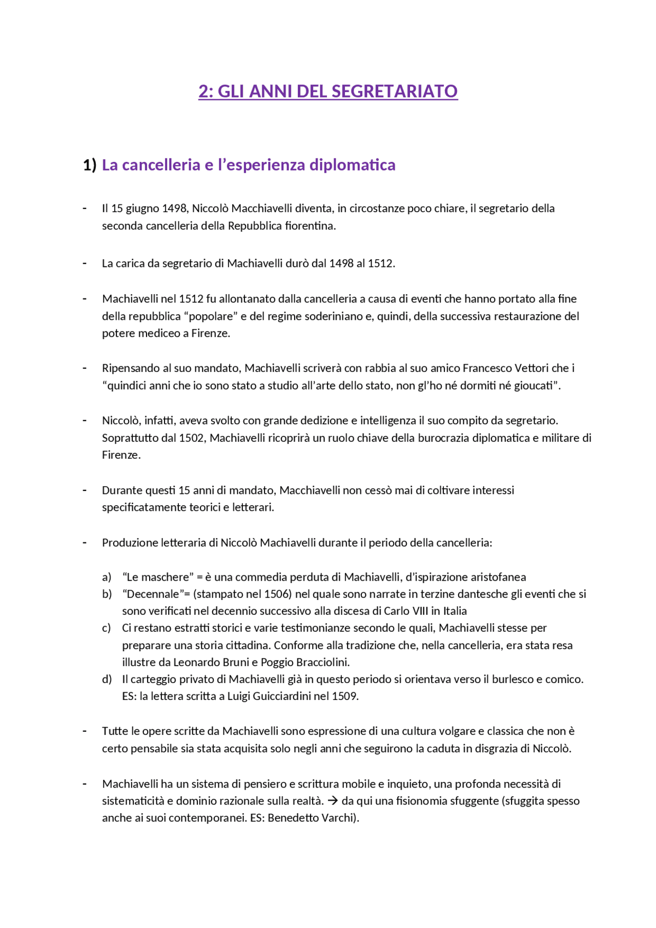 Introduzione A Machiavelli Di E Cutinelli Rendina Cap 2 Docsity