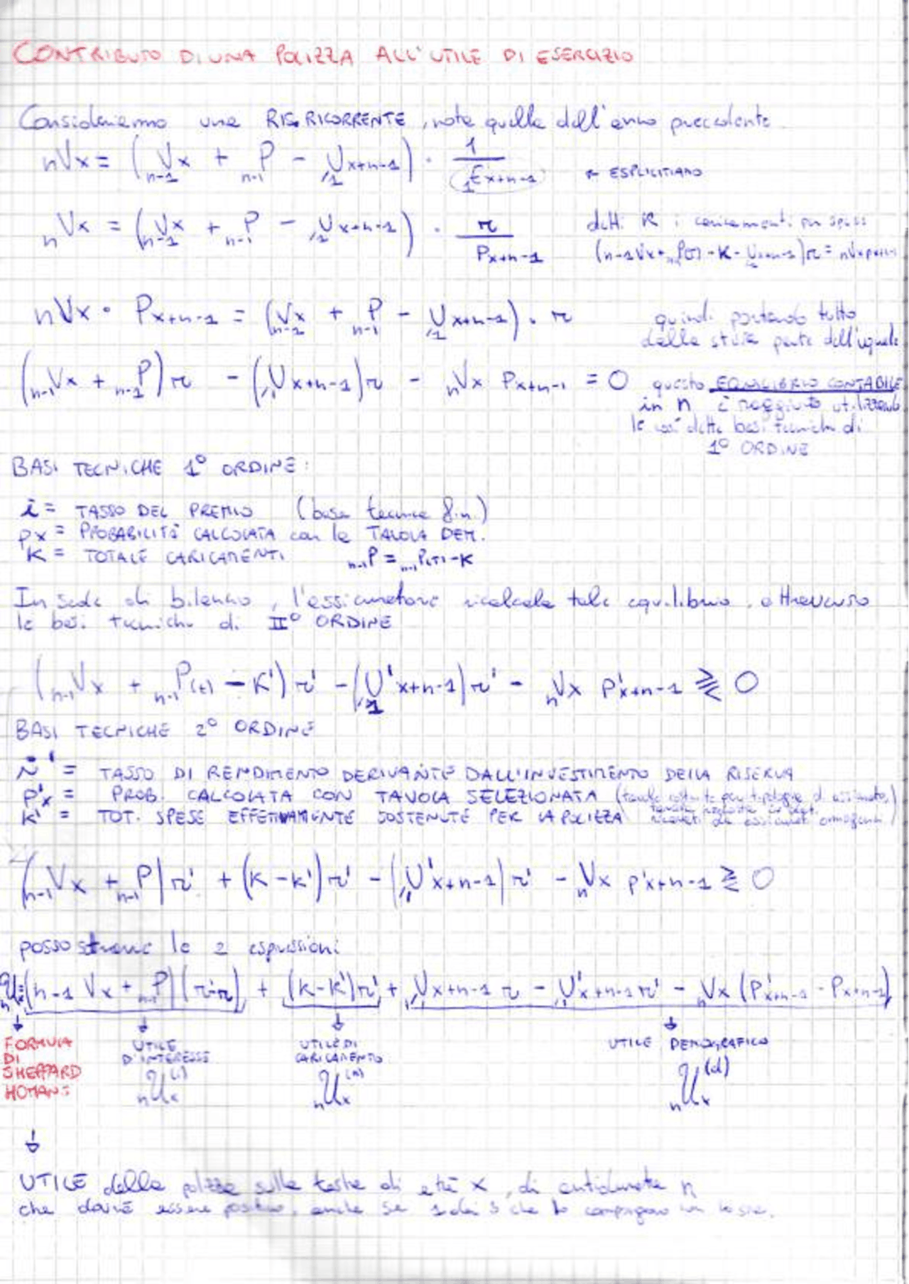 Matematica Attuariale Seconda Parte Appunti Attuariale Docsity