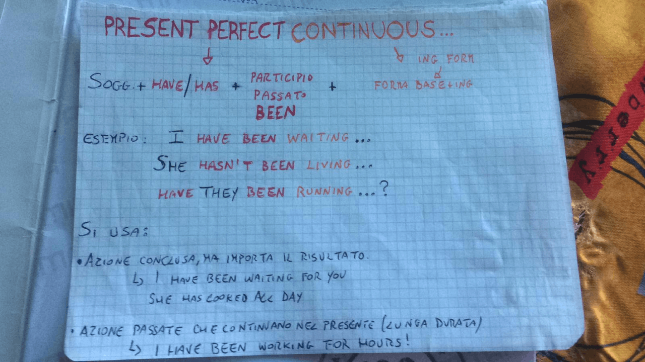 Present Perfect Continuous - Docsity