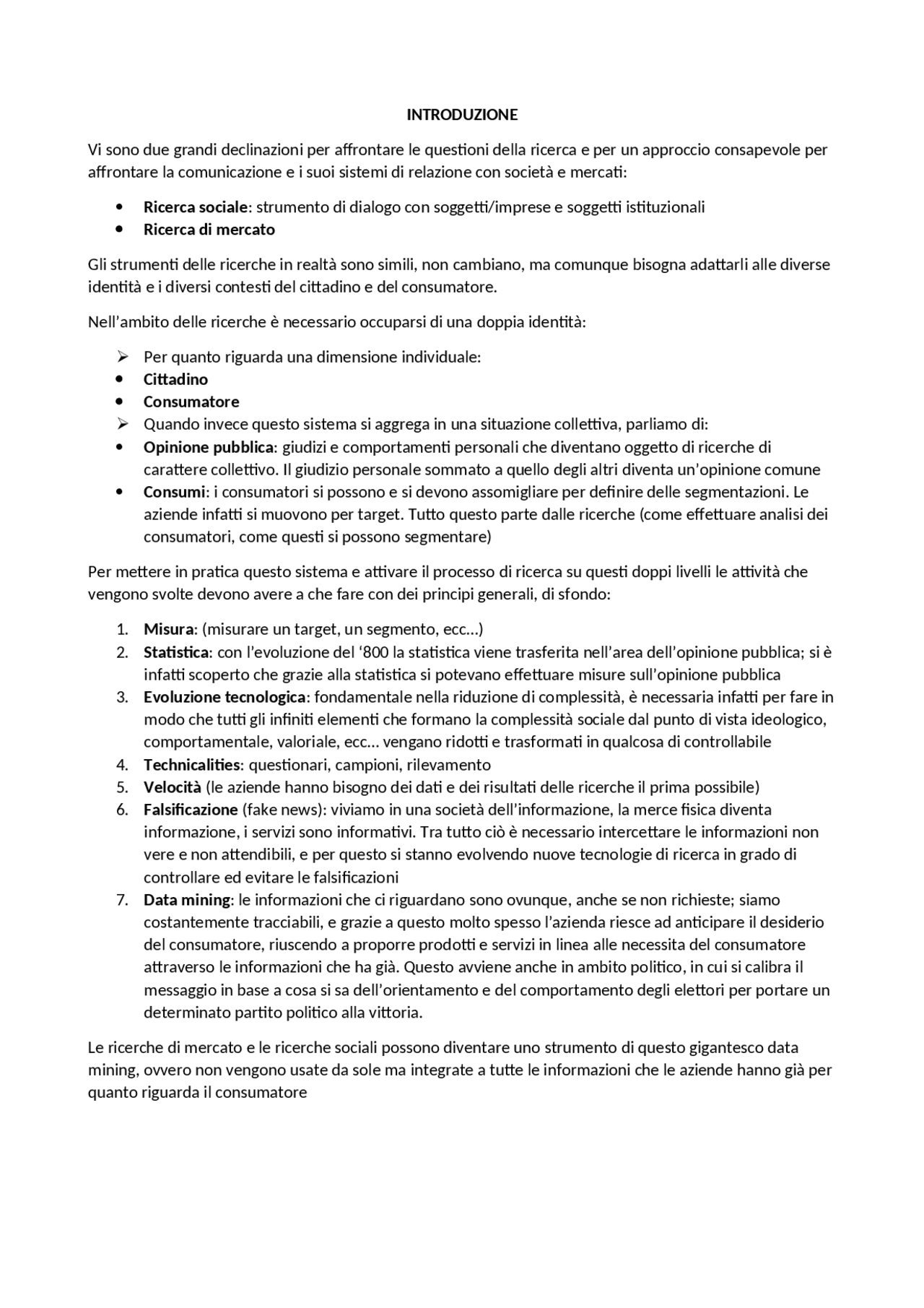 Ricerche Di Mercato Riassunto Lezioni E Libro Docsity