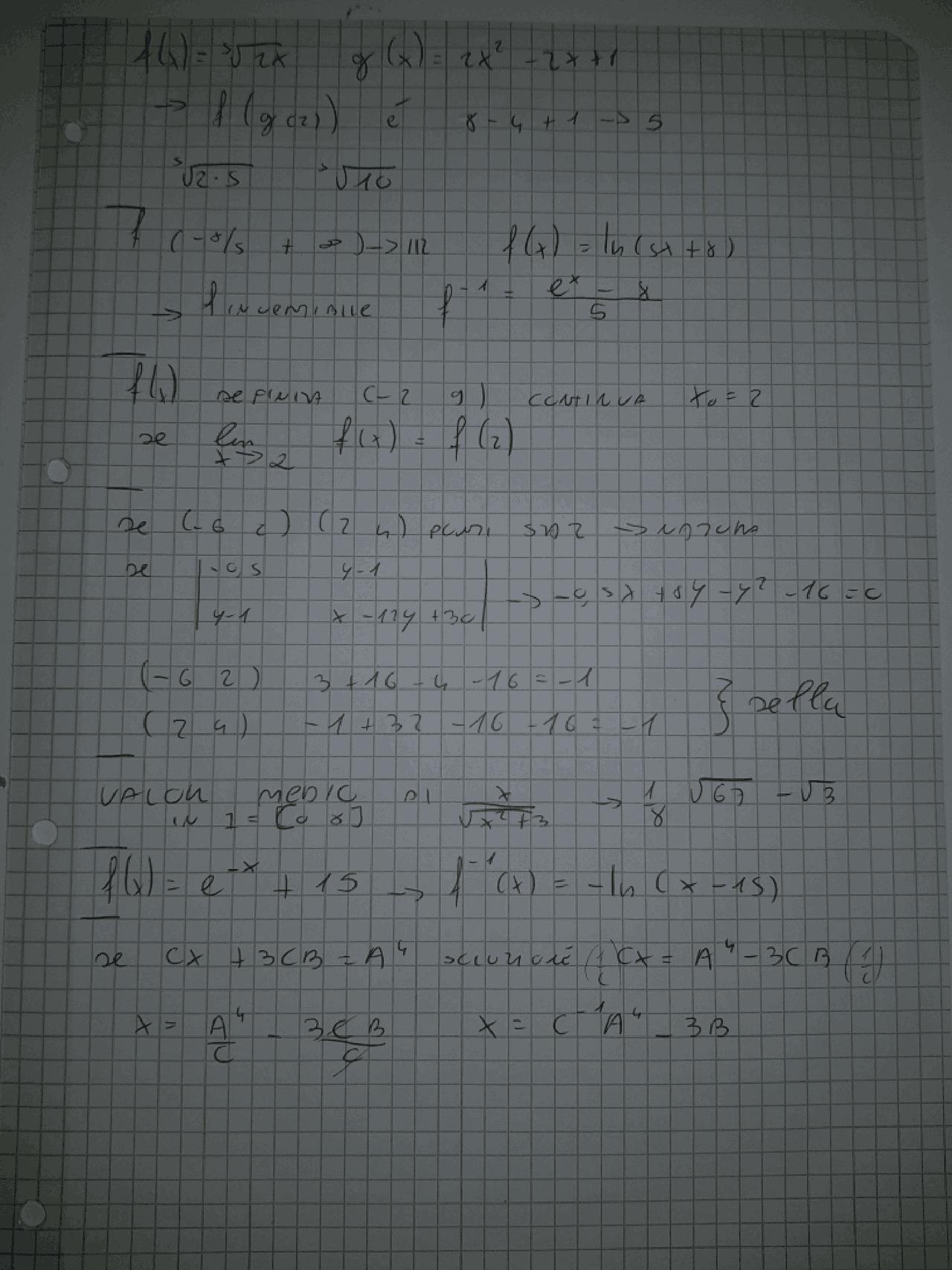 Esercizi Matematica I Docsity