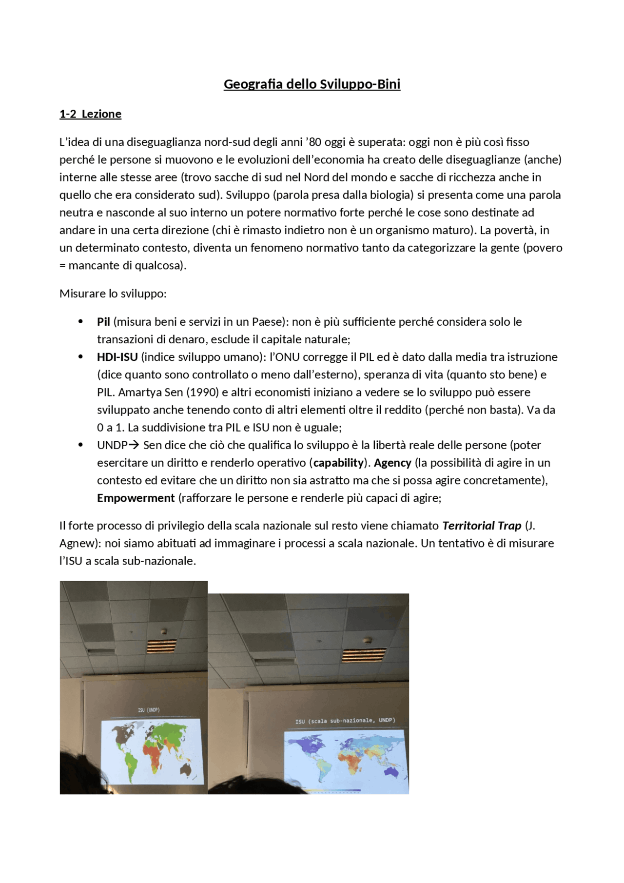 Geografia Dello Sviluppo Unimi Docsity