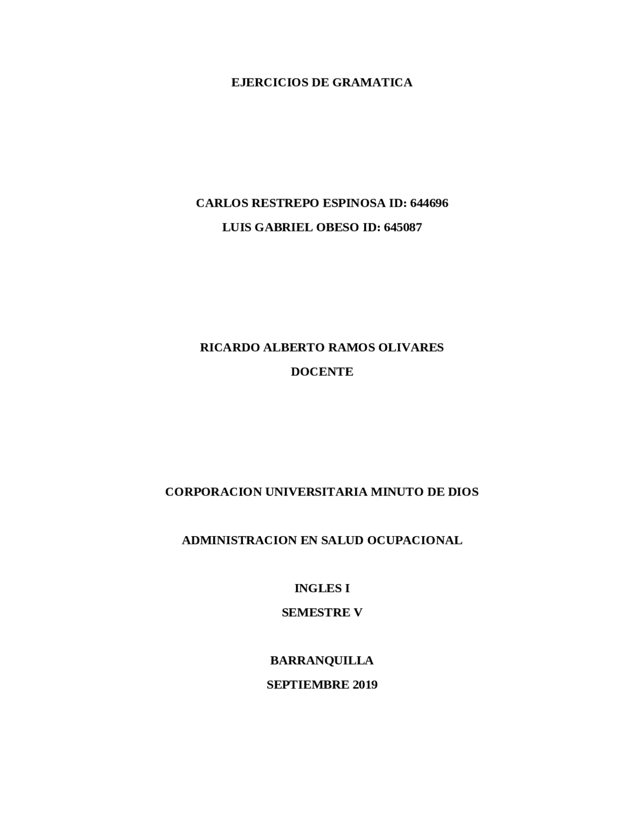 Gramática para que les ayude en sus homework - Docsity