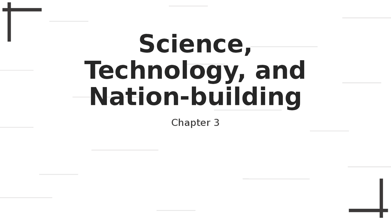 Science, Technology and Nation-Building (Chapter 3) | Slides Media ...