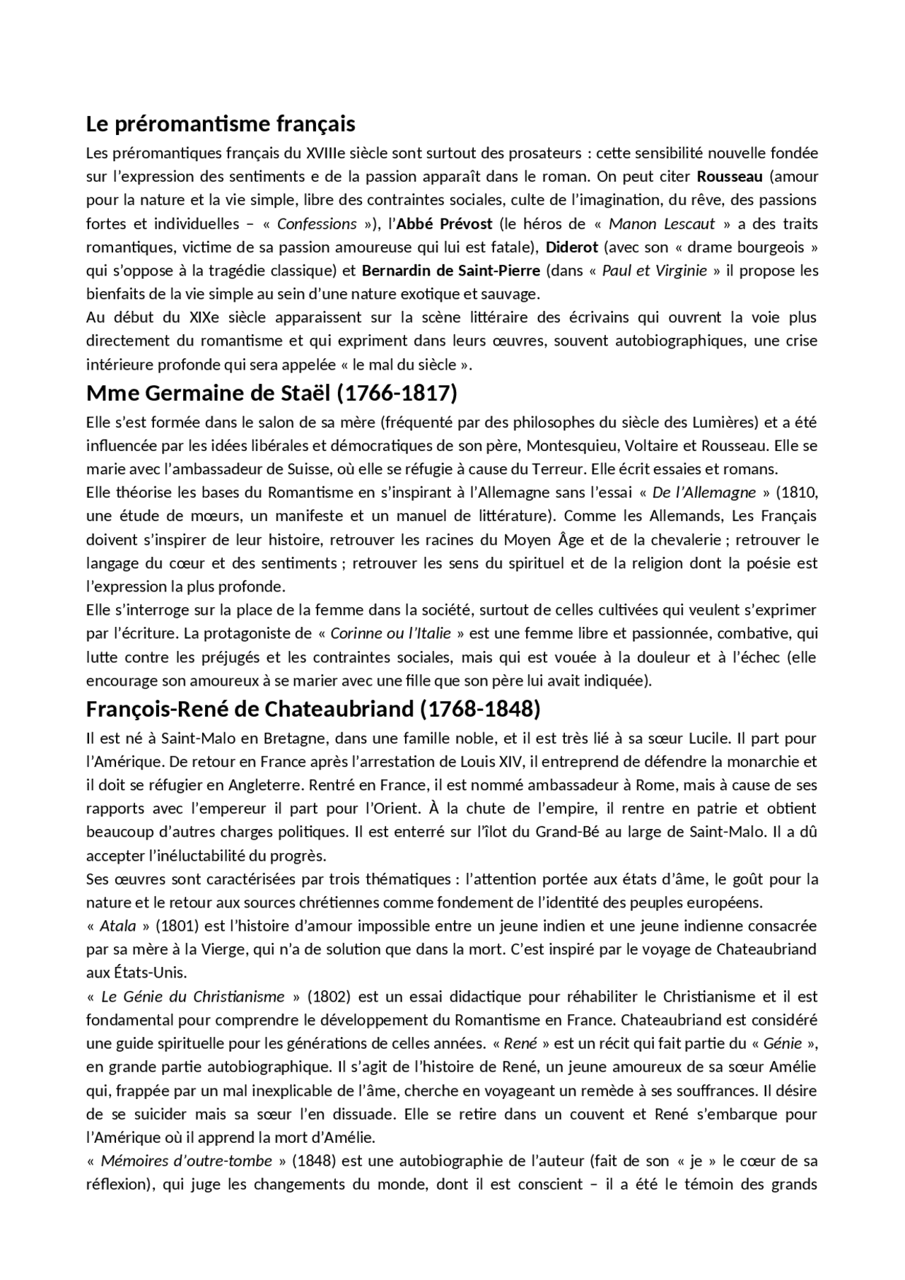 Storia Letteraria Francese Xix Secolo Docsity