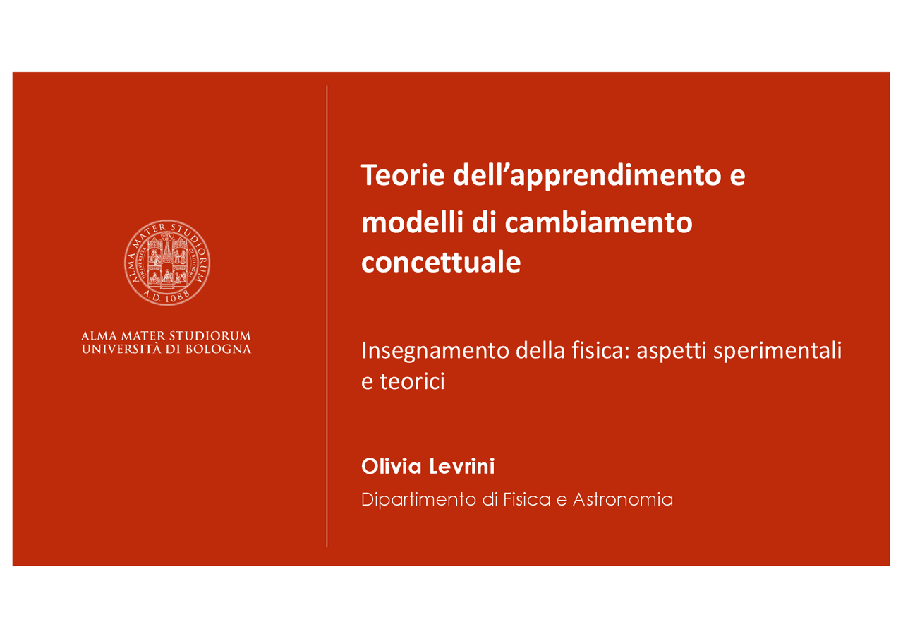 Slide Modelli Di Apprendimento Docsity