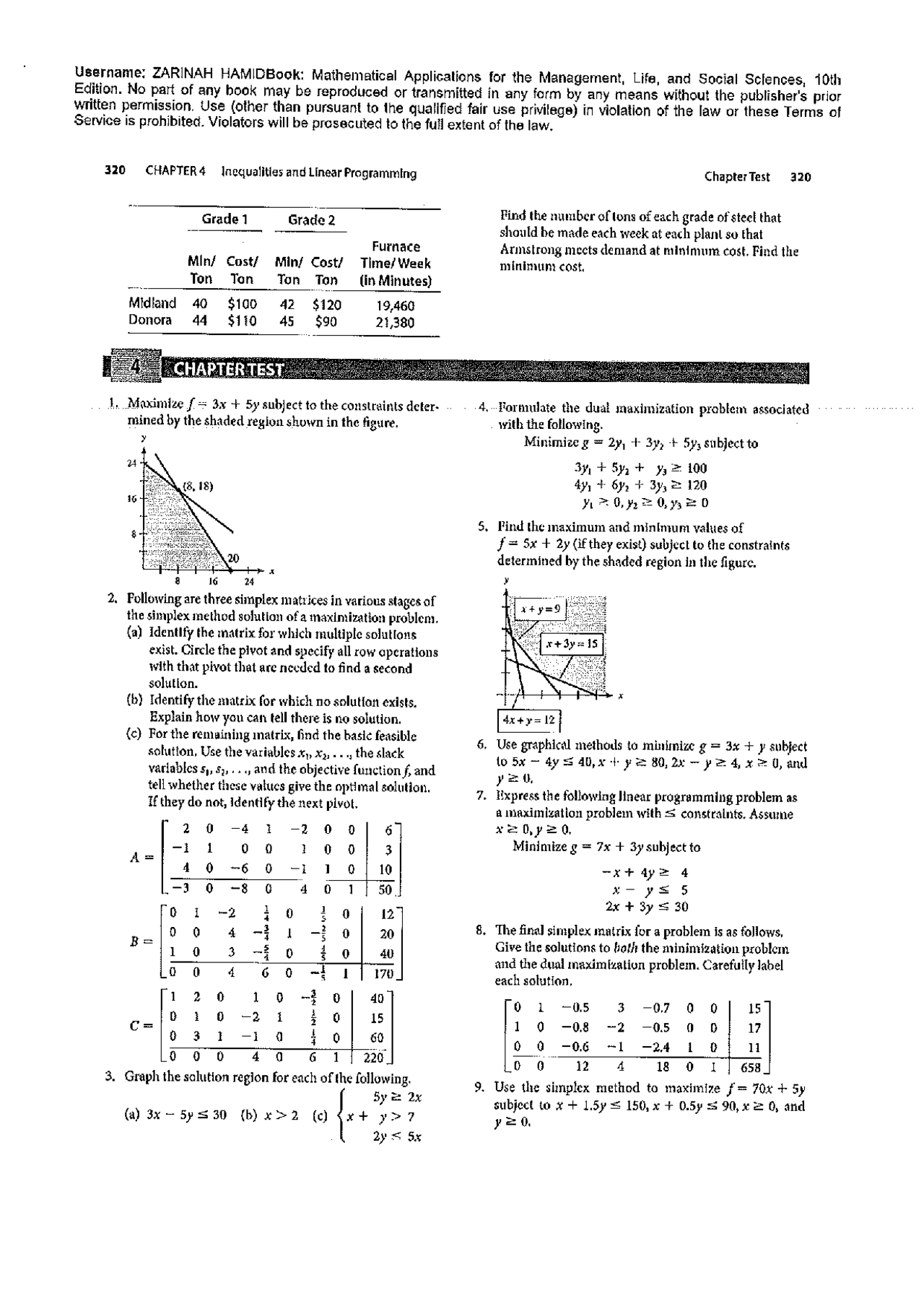 Linear Programming Business Mathematic Docsity