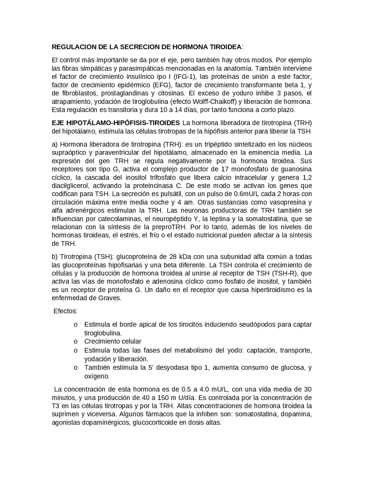 Efecto De Las Hormonas Tiroideas Docsity