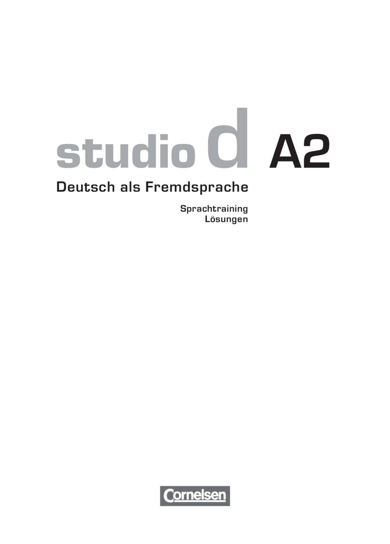 Studio_d_A2_Deutsch_als_Fremdsprache - Docsity