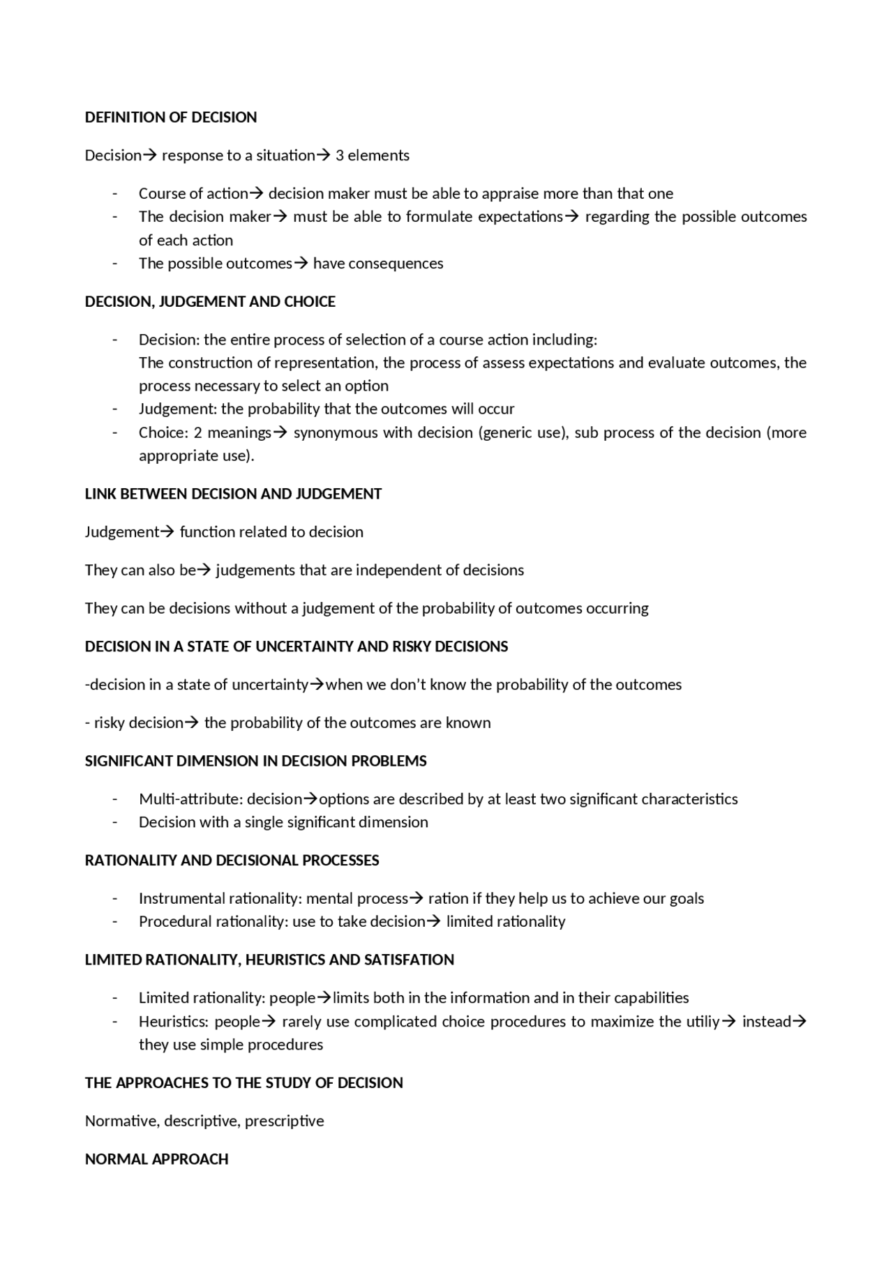 Decision making. Social knowledge - Docsity