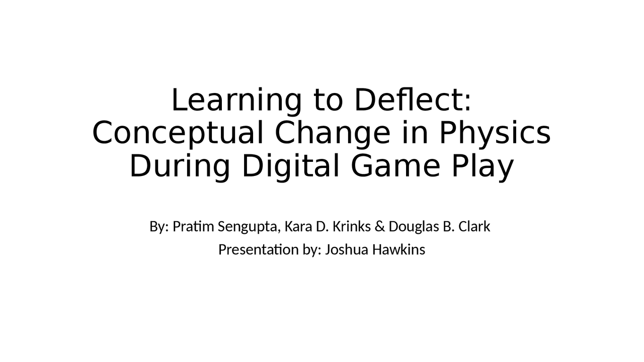 Learning to Deflect Presentation - Docsity