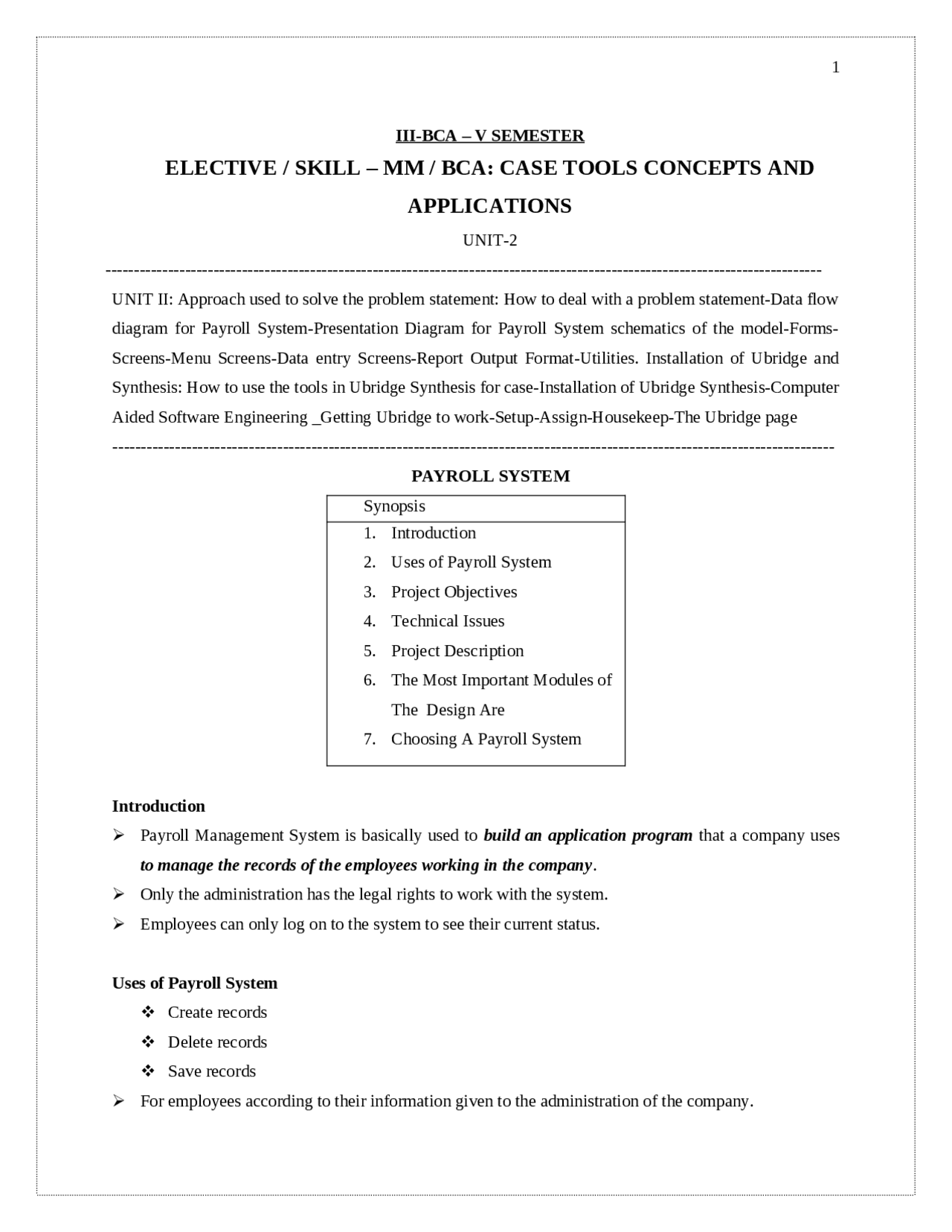 Case Tools And Applications Docsity