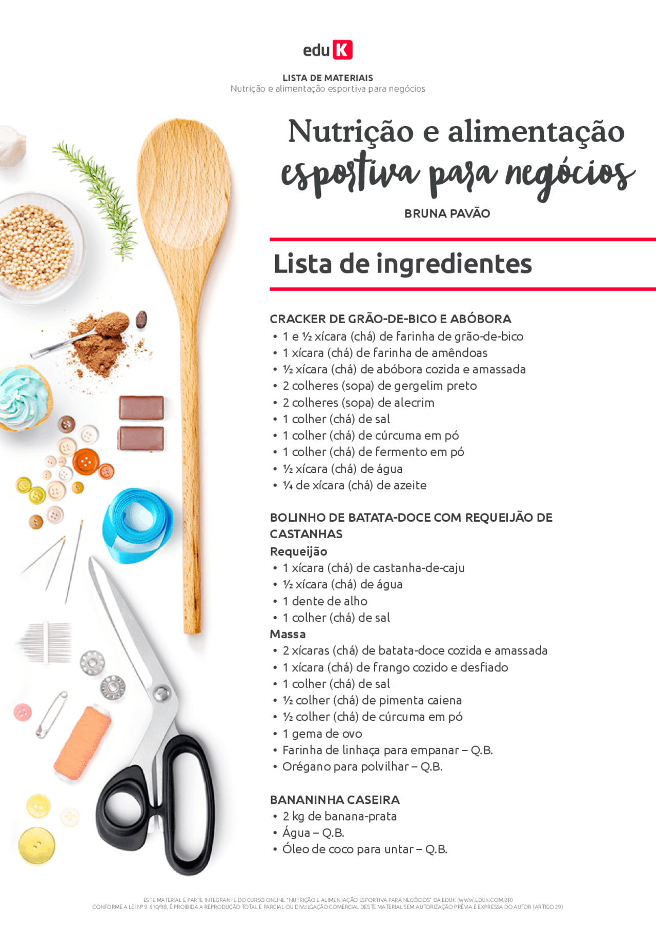 Ingredientes E Nutrição Docsity