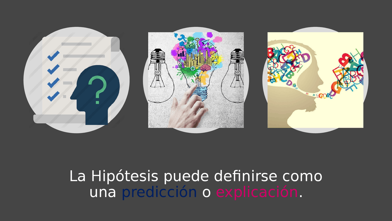 Diapositivas (dos) del Concepto de Hipótesis - Docsity