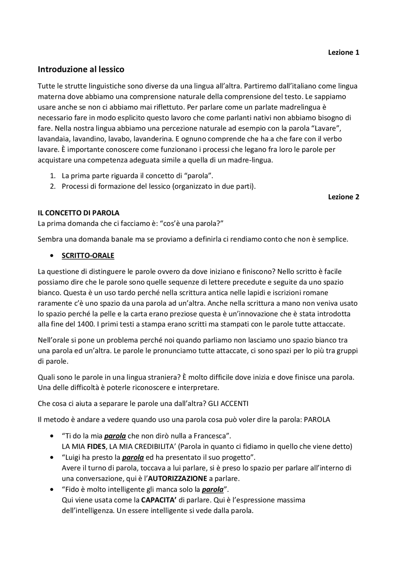 Appunti 2° Semestre Linguistica Generale Docsity