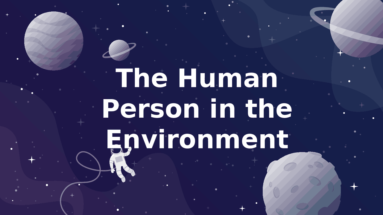 Philosophy: The Human Person in the Environment | Slides Philosophy ...