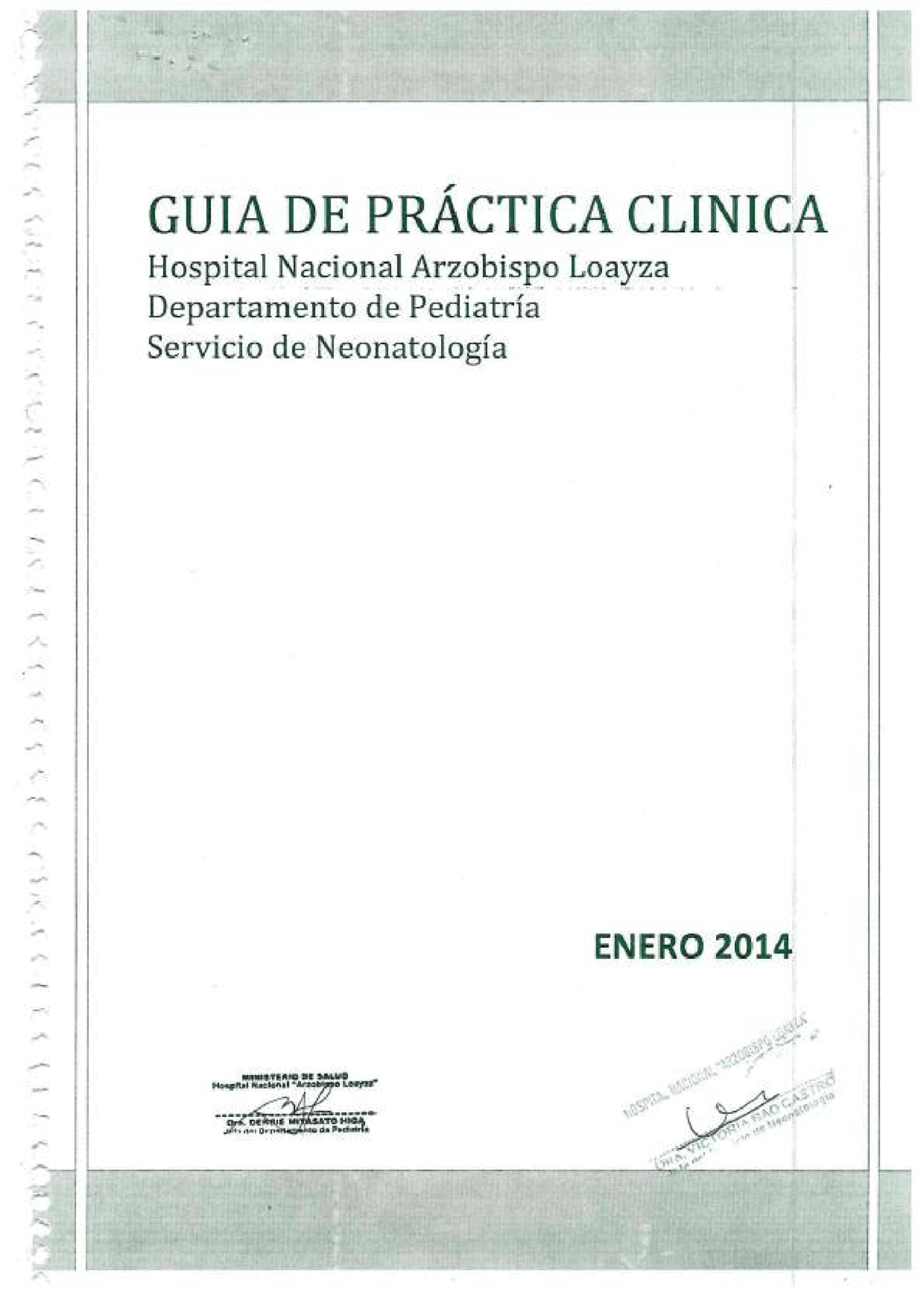 Guias de practica clínica neo - Docsity