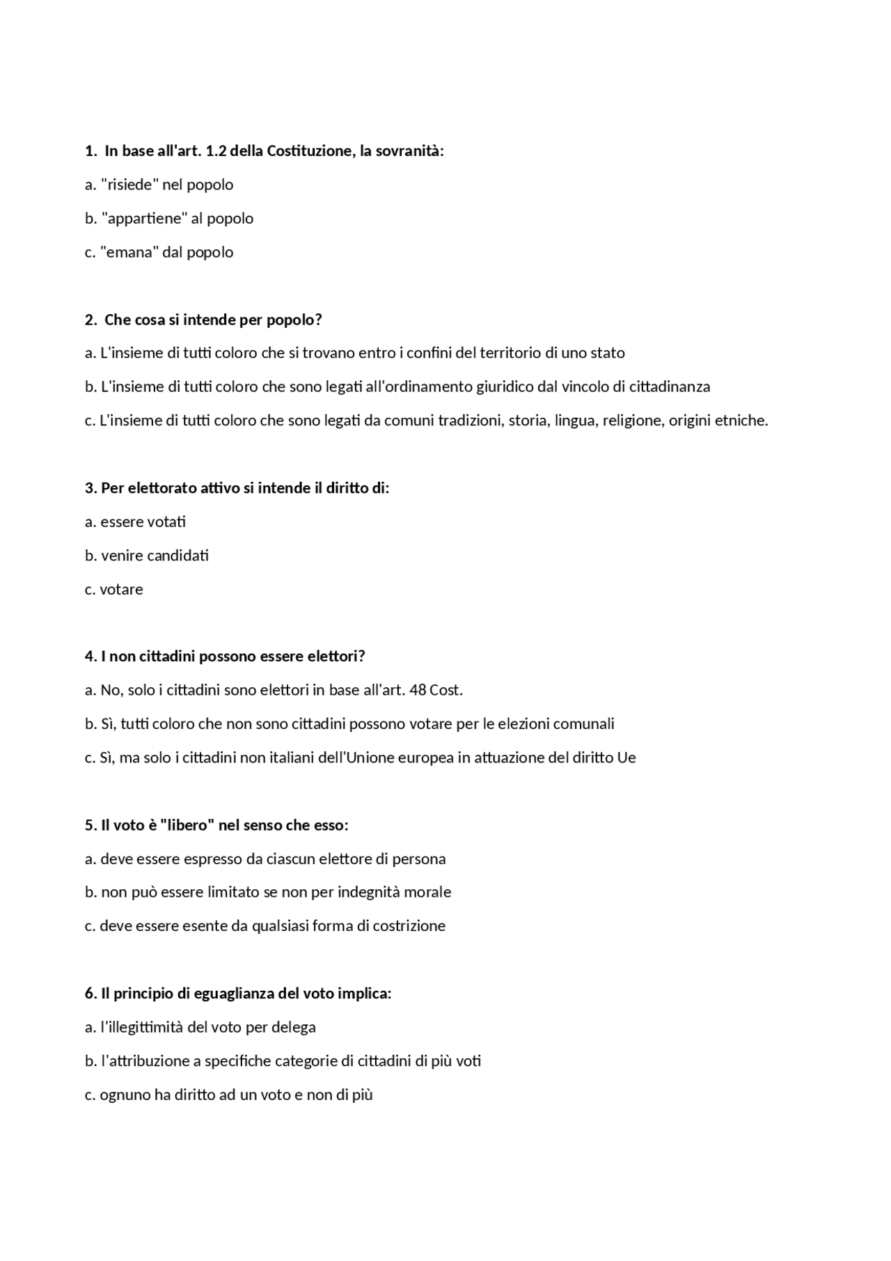 Prova d'esame diritto pubblico - Docsity