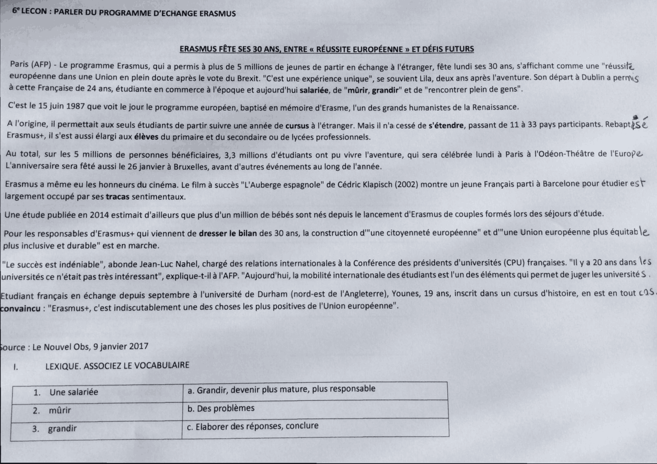 Esercizi Di Francese Docsity