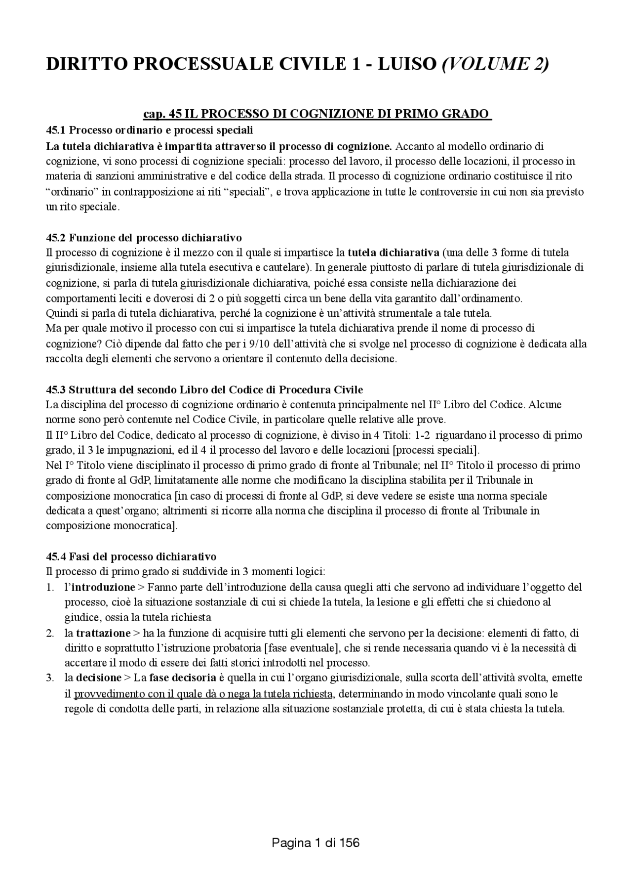 Diritto Processuale Civile Luiso Volume 2 Docsity