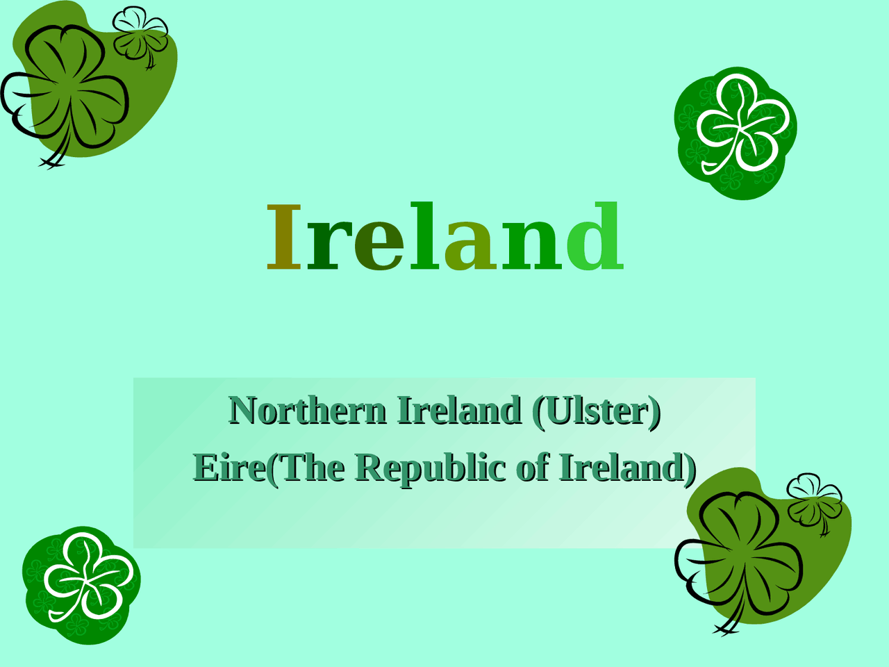 IRELAND-CARATTERISTICHE DELL'IRLANDA - Docsity
