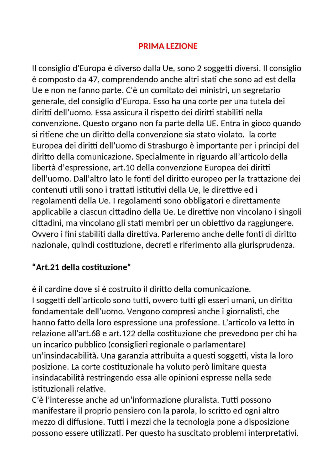 Appunti Diritto Della Comunicazione Professoressa Brogi Docsity