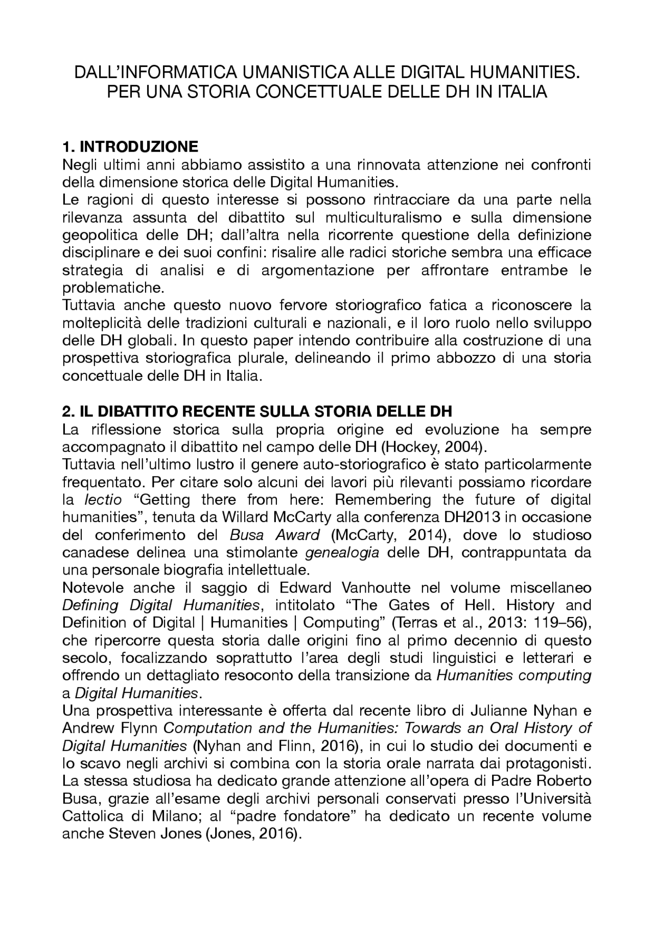 TITO ORLANDI - DALL’INFORMATICA UMANISTICA ALLE DIGITAL HUMANITIES - STORIA DELLE DH IN ITALIA ...