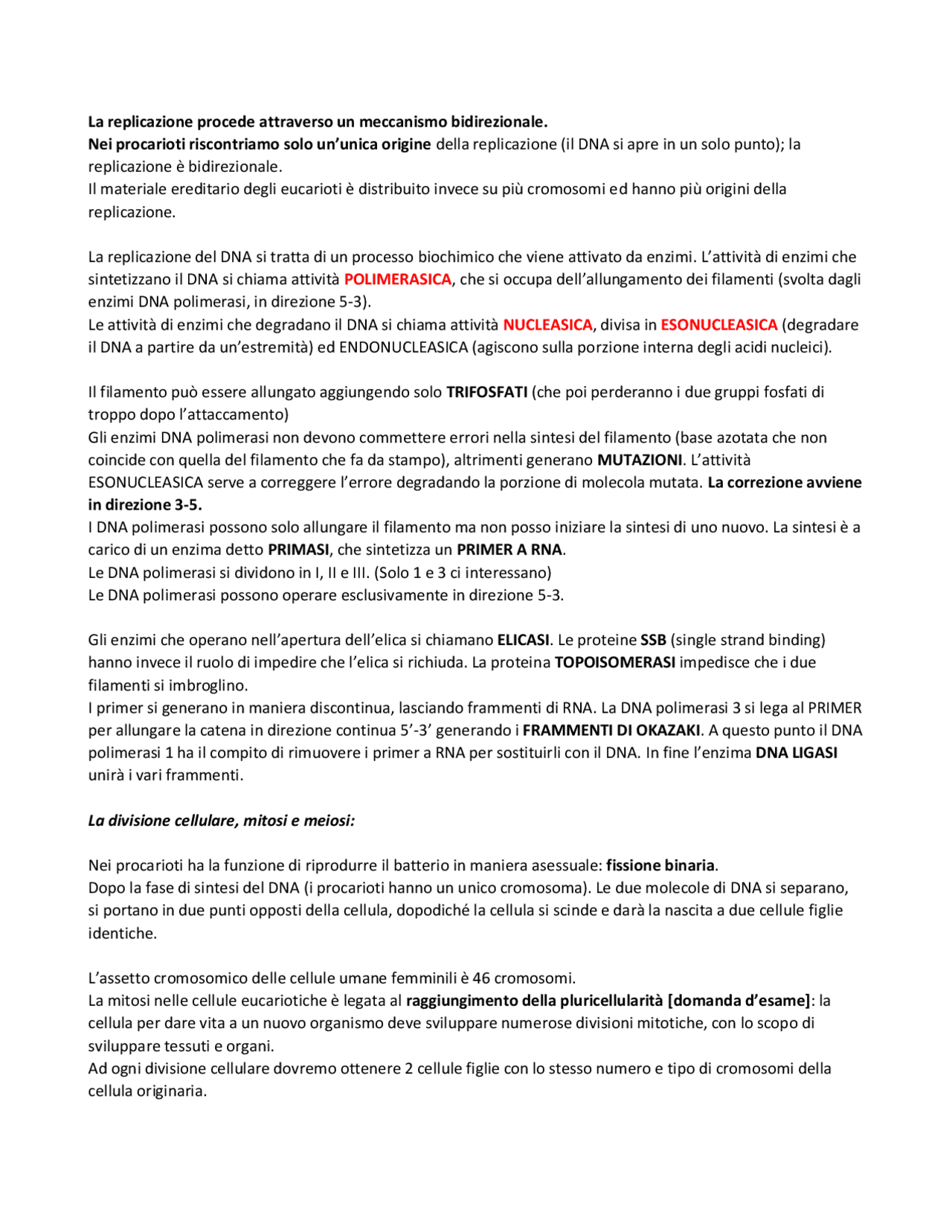 Genetica Agraria Pt2 Appunti Di Genetica Docsity