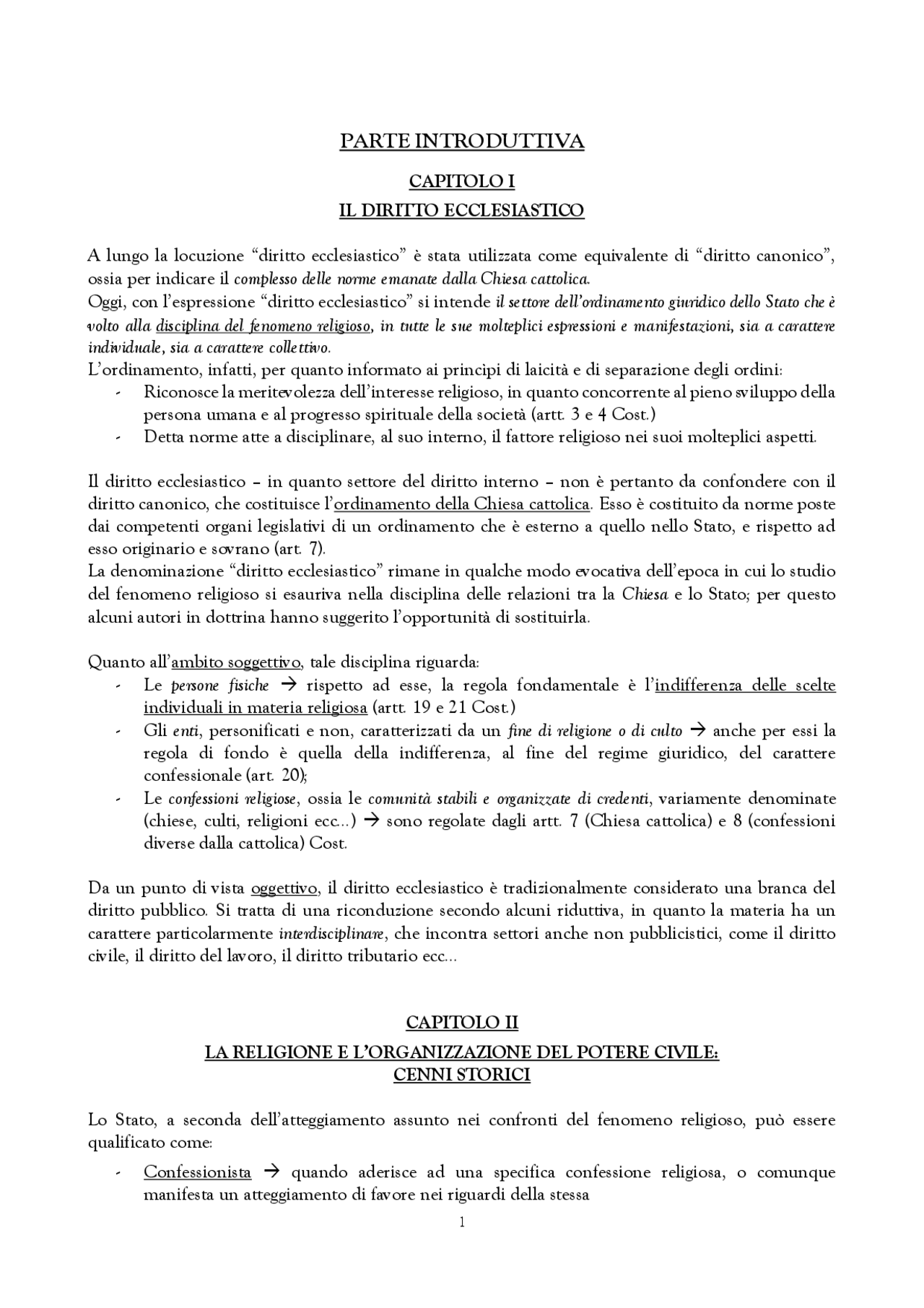 Manuale Di Diritto Ecclesiastico Autore Franceschi Docsity