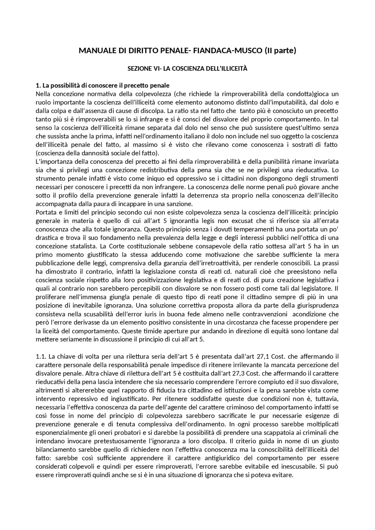 Manuale Di Diritto Penale Docsity
