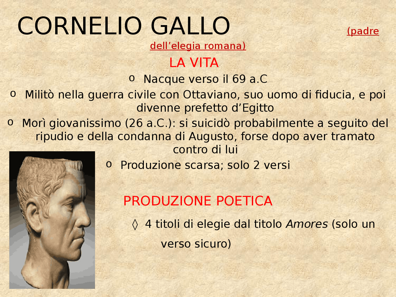 Cornelio Gallo e Albio Tibullo - Docsity